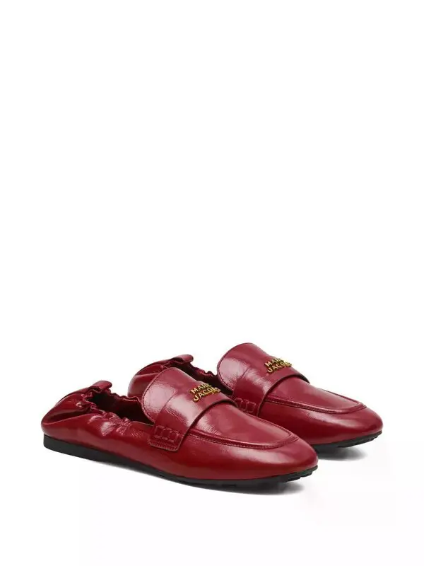 Marc Jacobs Logo Plaque Leather Loafers - Red