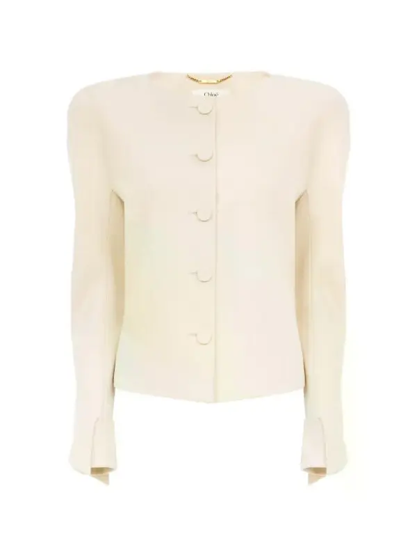 Chloé Collarless Fitted Jacket