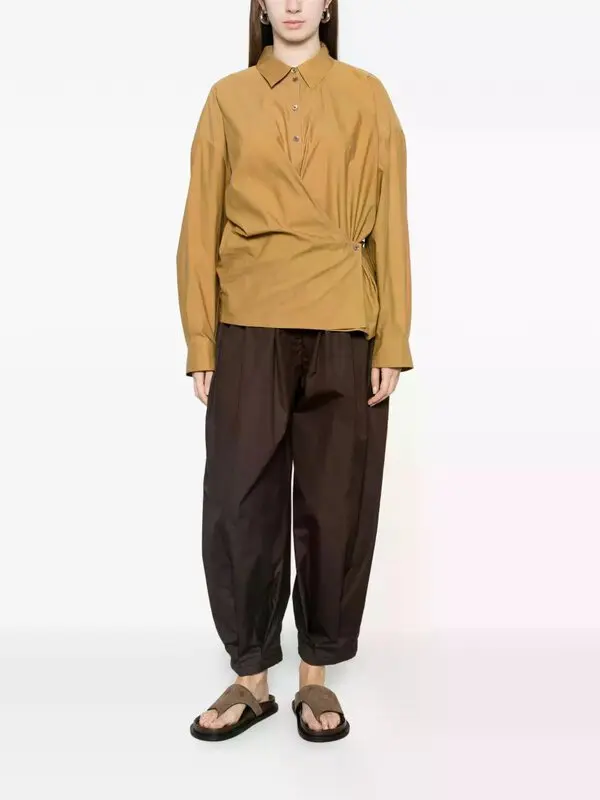 Mark Kenly Domino Tan Paily Drawstring Trousers