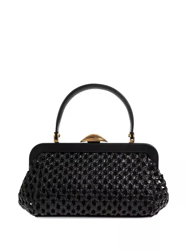 Cult Gaia Mini Zuma Woven Tote Bag - Black