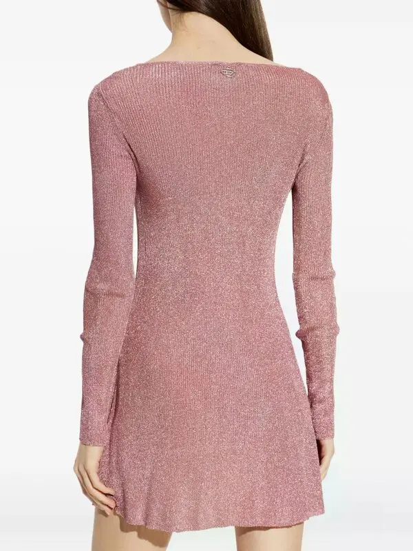 DIESEL® Long-sleeved V-neck Mini Dress