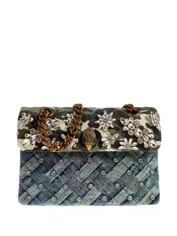 Kurt Geiger Embellished Denim Shoulder Bag - Blue