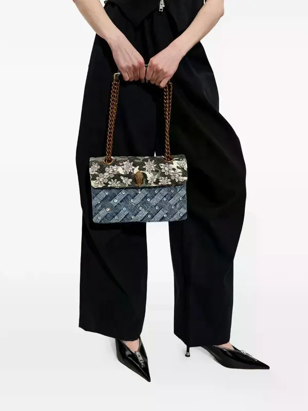 Kurt Geiger Embellished Denim Shoulder Bag