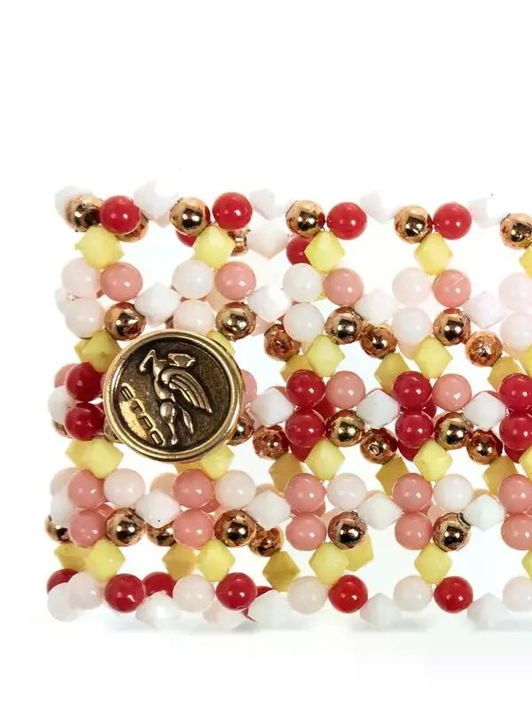 Etro Beaded Logo Plaque Headband