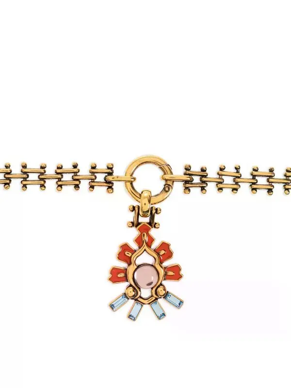 Etro Tone Flower Detail Pendant Necklace