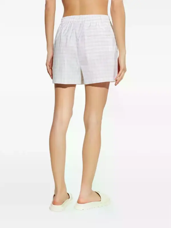 Moschino Gingham Pattern Shorts - White