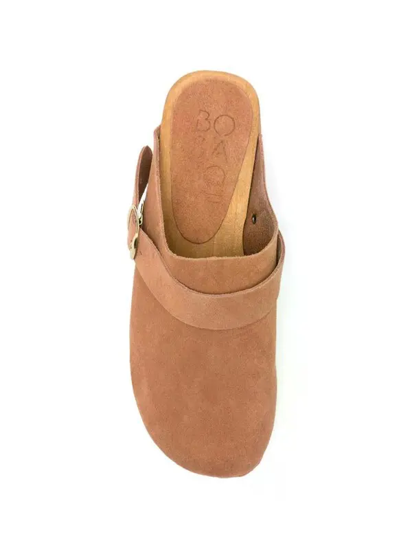 BOSABO Suede Buckle Clogs