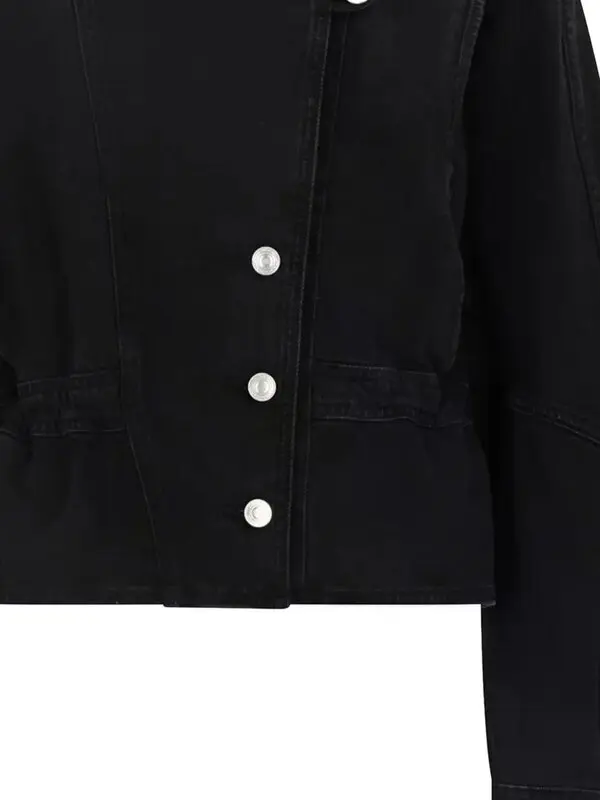 Isabel Marant Étoile Cotton Denim Cropped Jacket - Black
