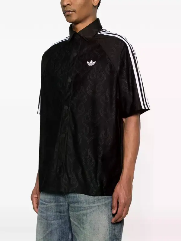Adidas Basketball Flame Jacquard Shirt - Black