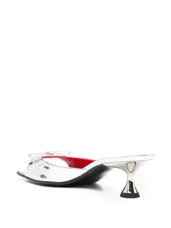 Plan C Bow-detail Leather Sandals