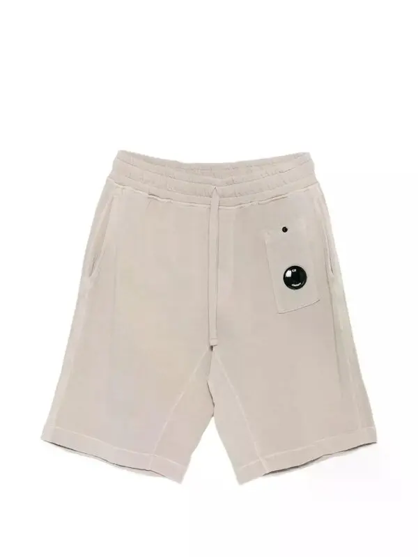 C.P. COMPANY Logo Detail Track Shorts - Neutrals