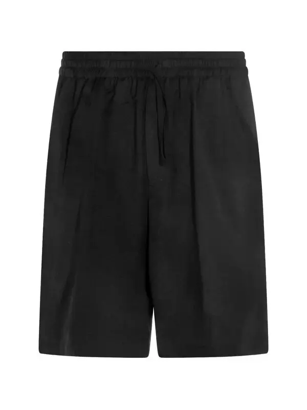 SEVEN GAUGE Drawstring Wool Shorts - Black