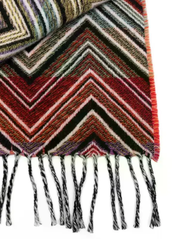 Missoni Perseo Fringed Zigzag Throw