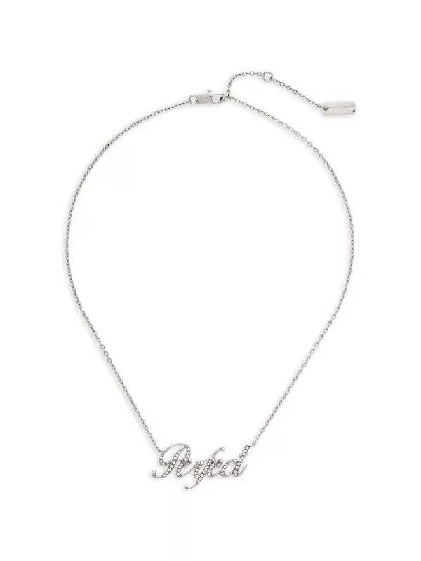 Marc Jacobs Perfect Imperfect Necklace With Crystal Embellishment - Silver