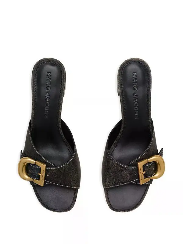 Marc Jacobs Doll Buckle Heeled Sandals - Black