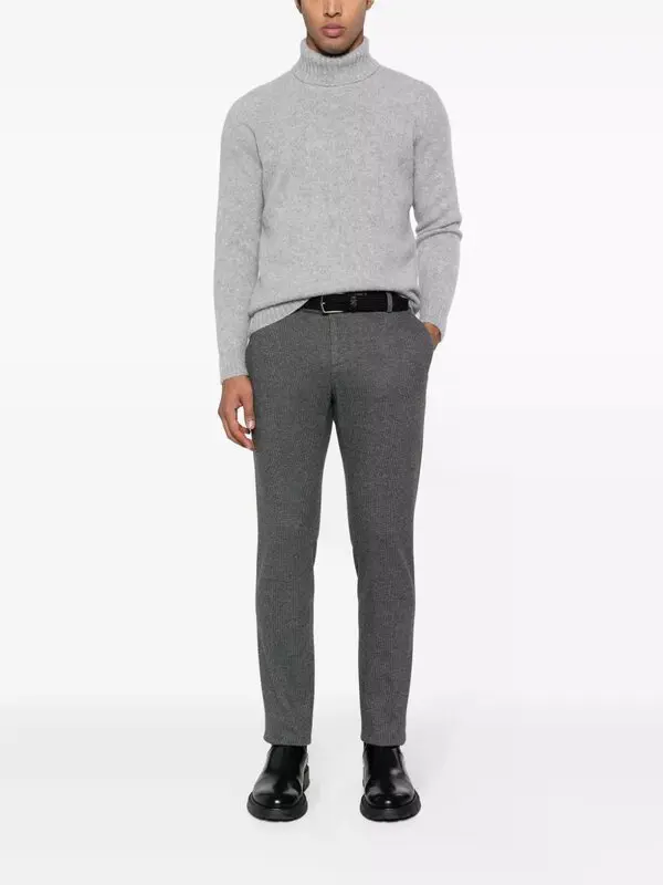 DRUMOHR Lambswool Roll Neck Jumper - Grey