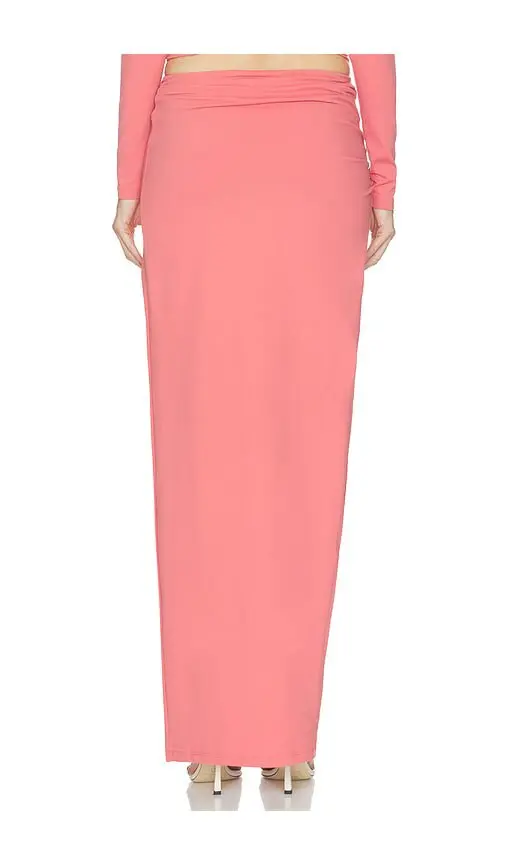 Susana Monaco Side Gathered Maxi Skirt With Attached Bodysuit Lining