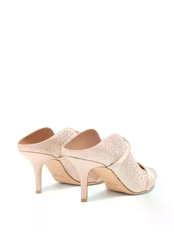 MALONE SOULIERS Maureen Crystal-embellished Mules - Neutrals