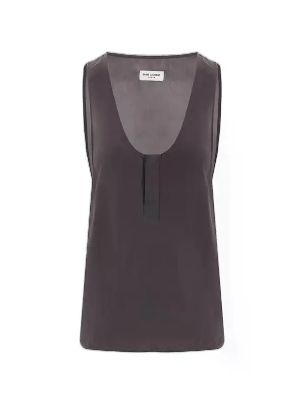 Saint Laurent Sleeveless Silk Top