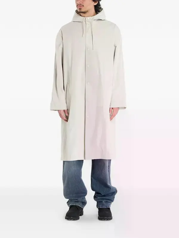 A.p.c. Kim Single-breasted Hooded Parka - Neutrals