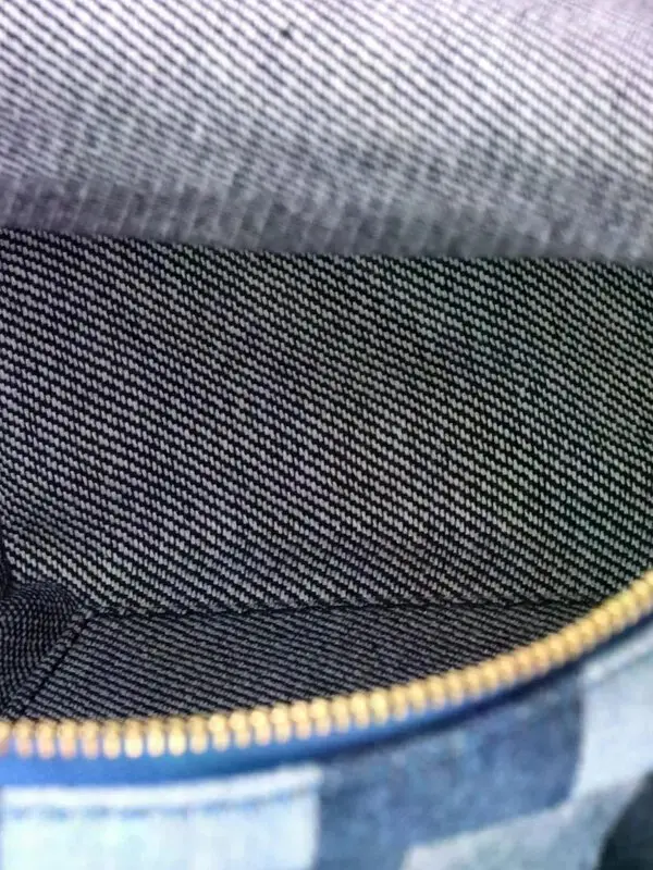 LOUIS VUITTON Palm Springs Mini Backpack In Damier And Monogram Patchwork Denim