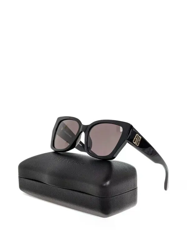 Balenciaga Logo Square-frame Sunglasses - Black
