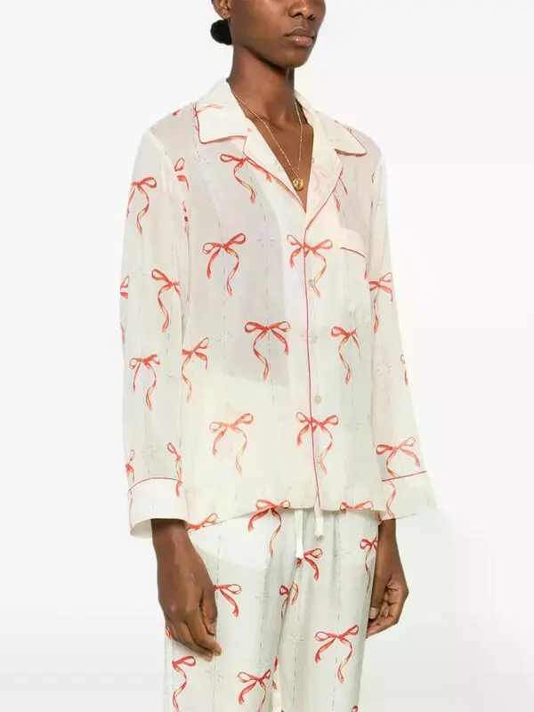 FORTE_FORTE Bow-pattern Shirt