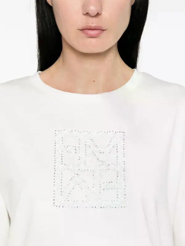 Marella Embellished Crew Neck Long Sleeve Sweatshirt