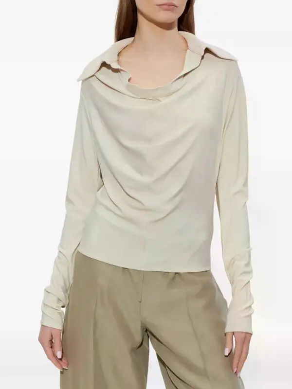 Alexander Wang Draped Long-sleeve Top
