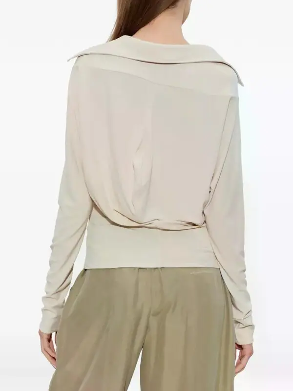 Alexander Wang Draped Long-sleeve Top
