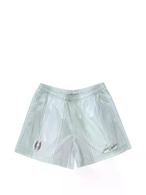Acne Studios Striped Logo Shorts