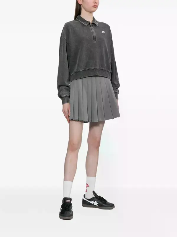 AAPE BY *A BATHING APE Logo-patched Half-zip Sweatshirt - Grey