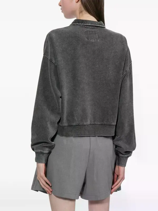 AAPE BY *A BATHING APE Logo-patched Half-zip Sweatshirt - Grey