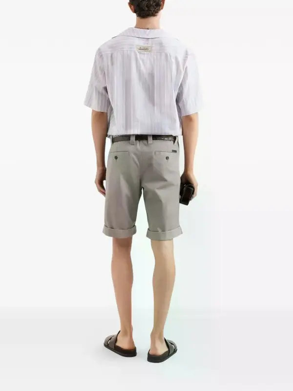 Dolce & Gabbana Striped-pattern Short-sleeve Shirt - Grey