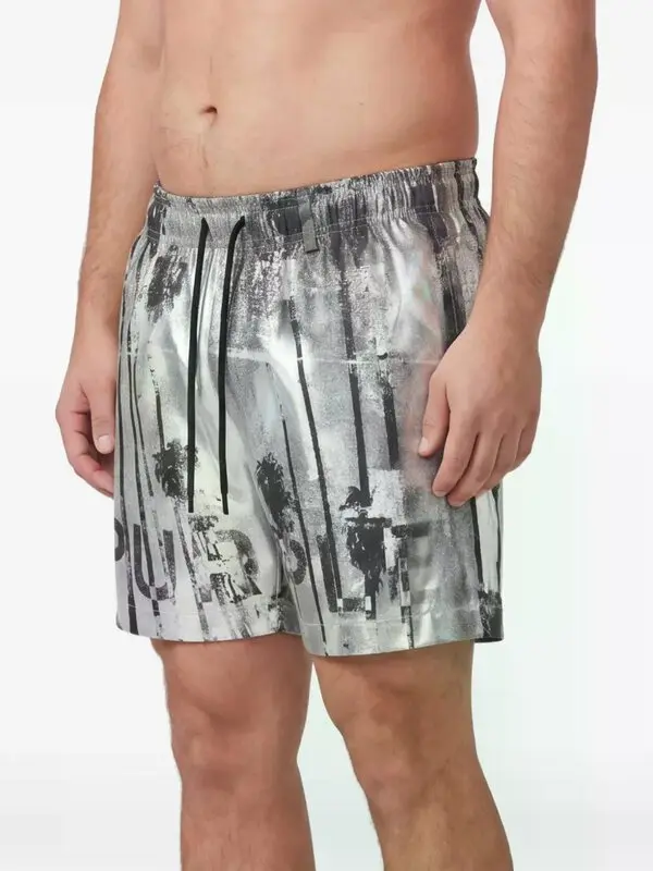 PURPLE BRAND Graphic-print Swim Shorts