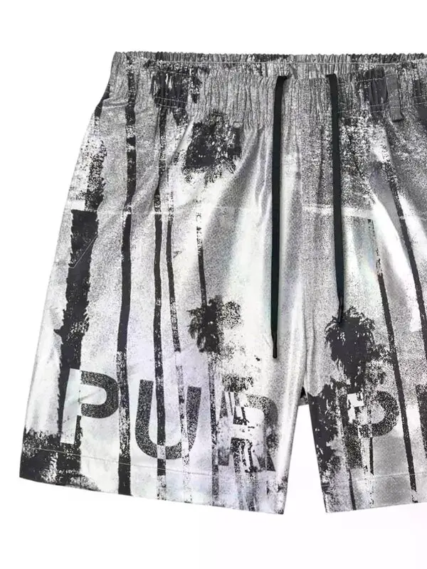 PURPLE BRAND Graphic-print Swim Shorts