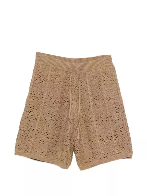 Maison Labiche Knitted Drawstring Shorts - Brown