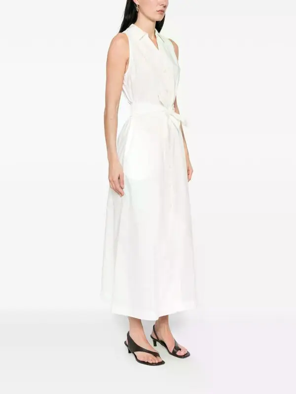 Woolrich Sleeveless Belted Midi Dress - Neutrals