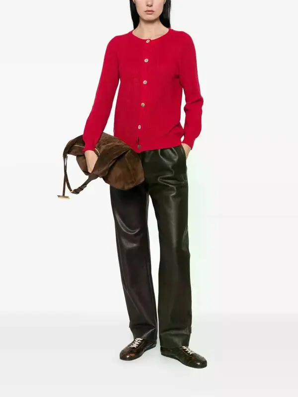 BEYOU Buttoned Cardigan - Red