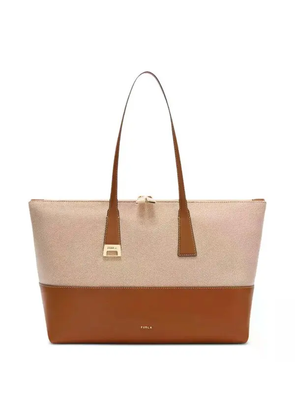Furla Olivia Tote Bag With Leather Trims