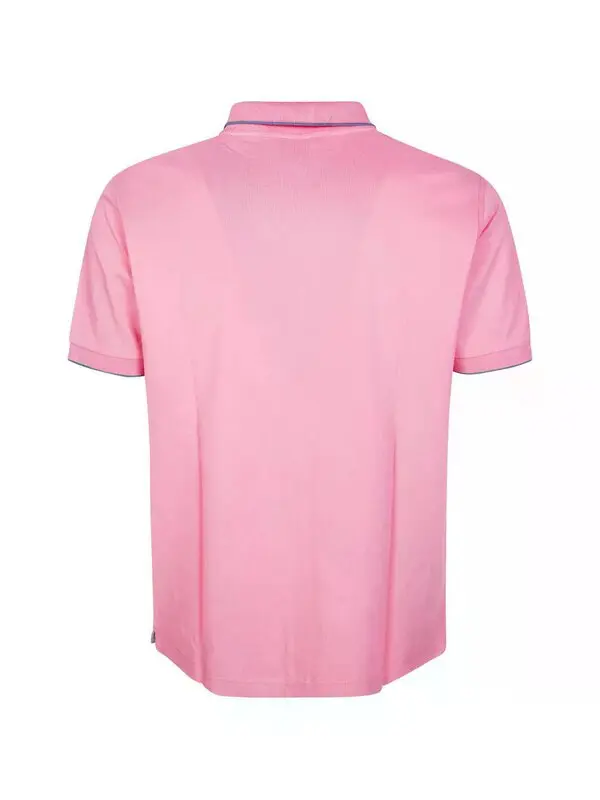 SUN 68 Contrast-trim Polo Shirt - Pink