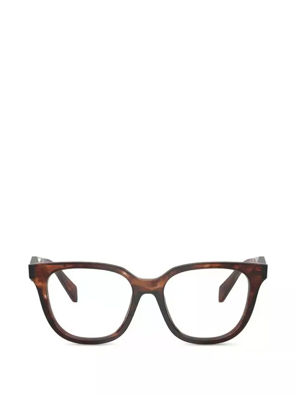 Prada Geometric-frame Glasses - Brown