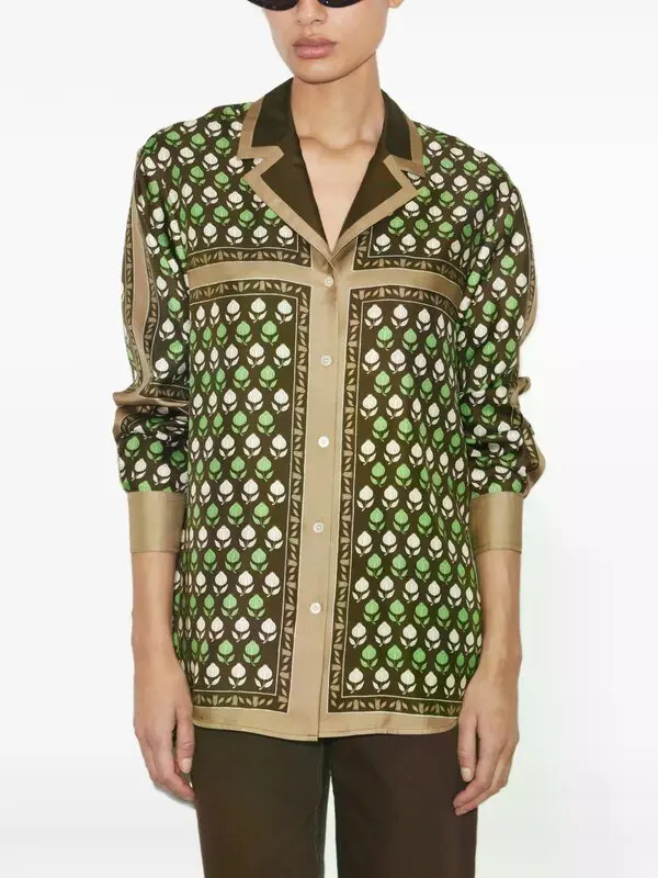 Tory Burch Silk Twill Bandana Print Blouse