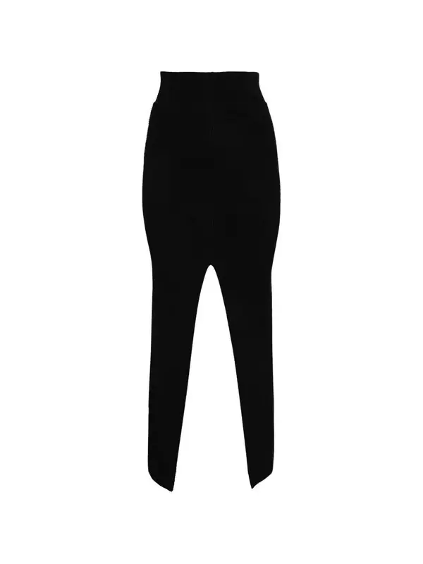Rick Owens Ribbed Knit High-rise Skirt With Cut-out Detail