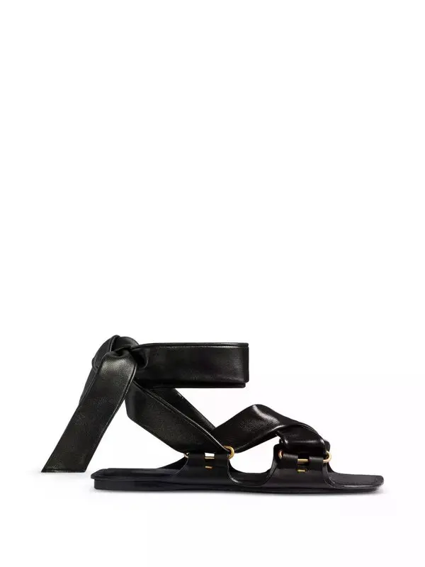 Khaite Boden Tied Sandals - Black