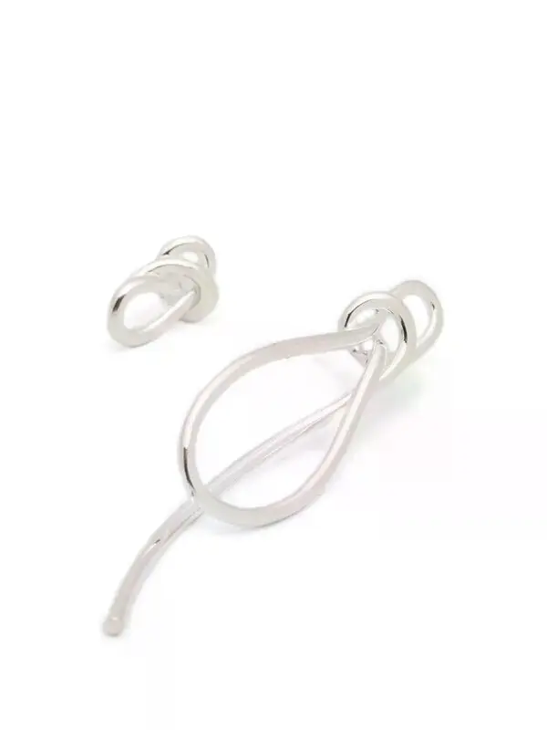 Completedworks Tone Thread Knot-detail Mismatched Earrings