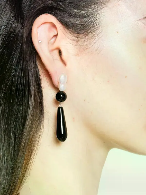Completedworks Pearl-embellished Earrings - Silver