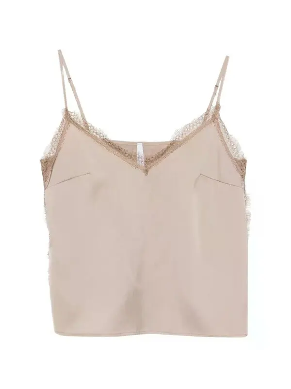 Imperial Lace-trim V-neck Camisole - Neutrals