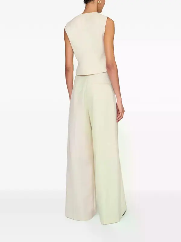 ANINE BING Mario Button V-neck Waistcoat - Neutrals