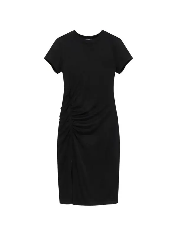 ANINE BING Vida Gathered Slit Midi Dress